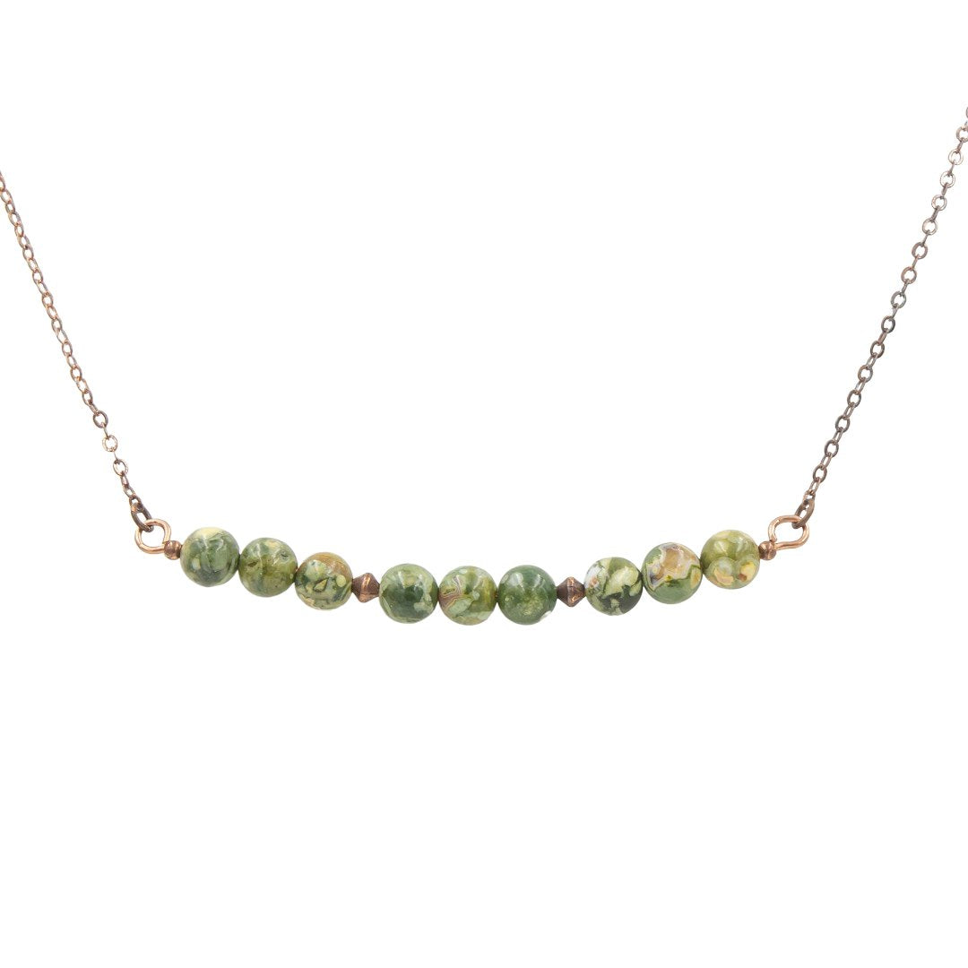 Handmade Copper Rainforest Jasper Necklace - Shop Online at Earth Song ...
